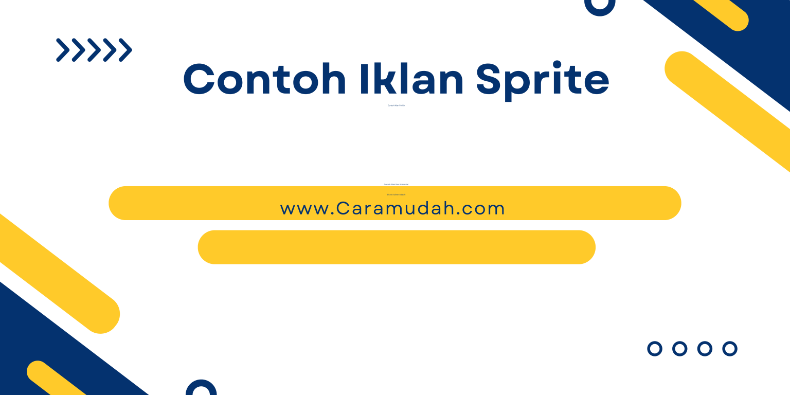 19+ Contoh Iklan Sprite yang Efektif dan Menarik