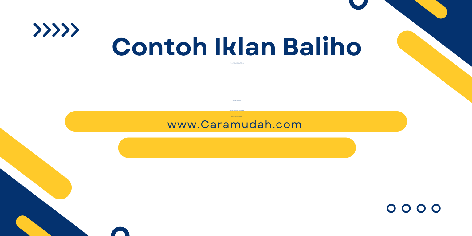 23+ Contoh Iklan Baliho yang Bagus & Menarik