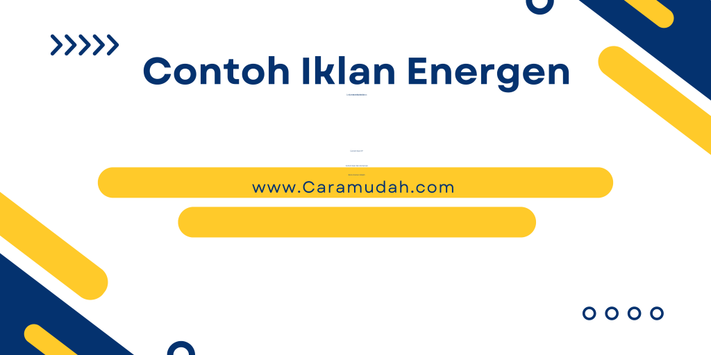 10+ Contoh Iklan Energen dari Beberapa Jenis
